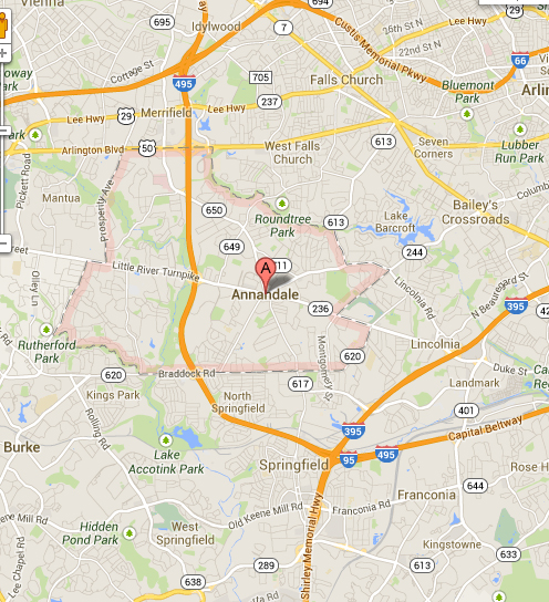 Annandale Va Zip Code Map